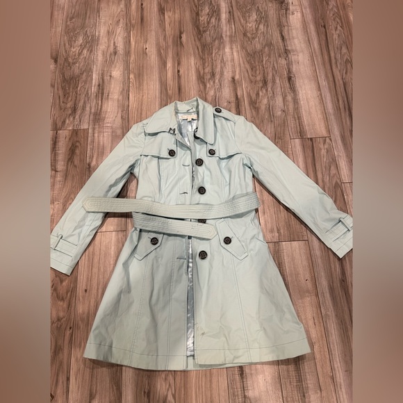 New York & Company | Jackets & Coats | Vguc Nyc Tiffany Blue Trench ...